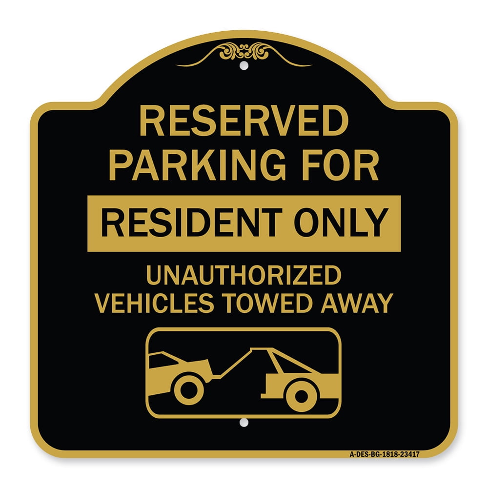 SignMission Designer Series Sign - Parking Lot Sign Reserved Parking ...