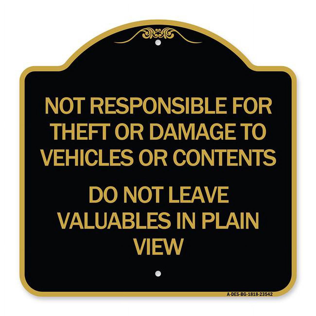 SignMission A-DES-BG-1818-23542 18 x 18 in. Designer Series Sign - Not ...