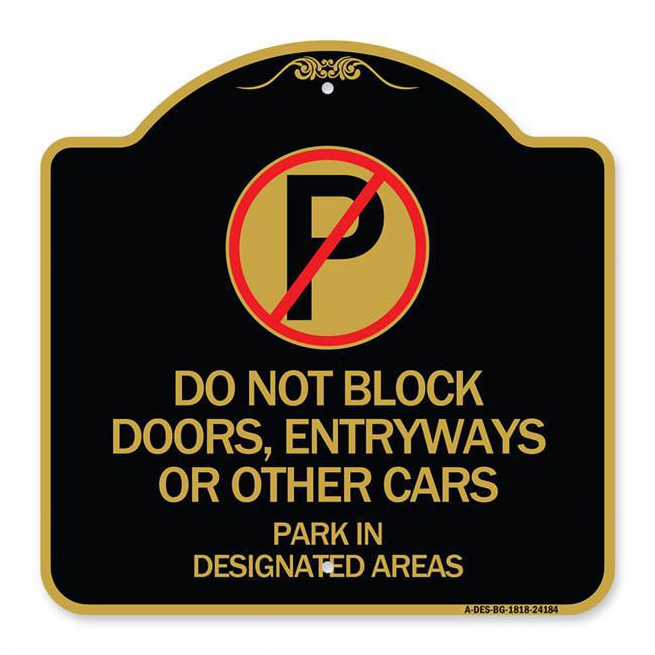 SignMission A-DES-BG-1818-24184 18 x 18 in. Designer Series Sign - Do ...