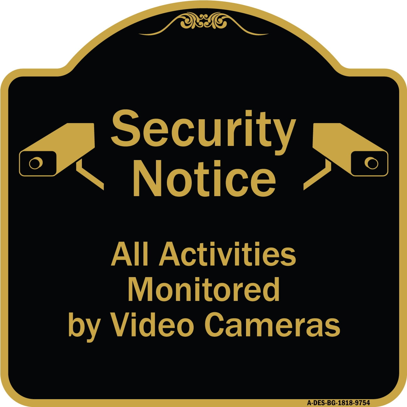 SignMission A-DES-BG-1818-9754 18 x 18 in. Designer Series Sign ...
