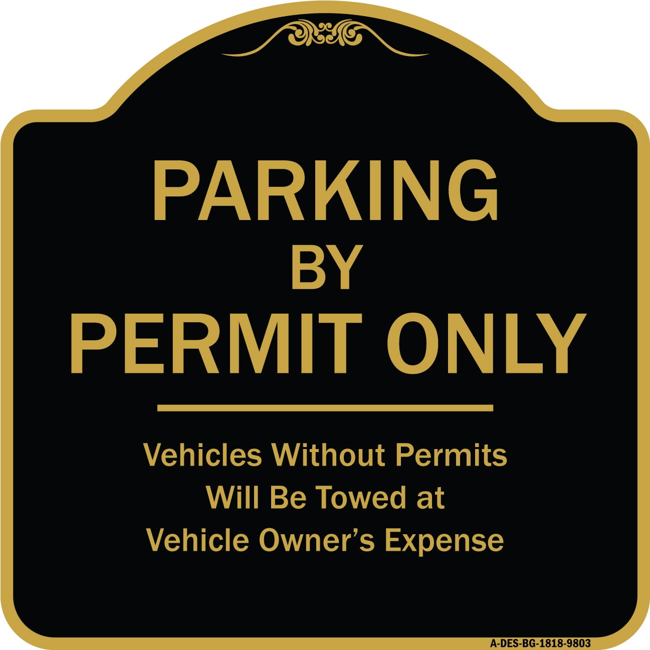SignMission A-DES-BG-1818-9803 18 x 18 in. Designer Series Sign ...