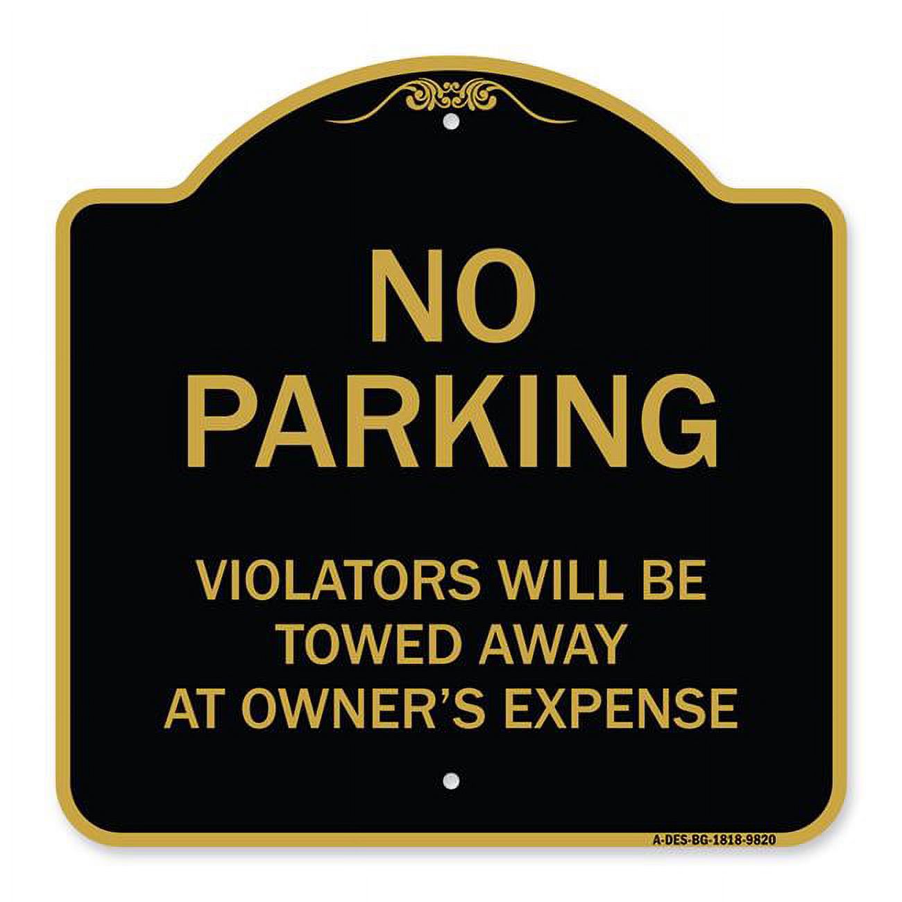 18 x 24 in. Designer Series Sign - Restricted Parking Employees Only ...