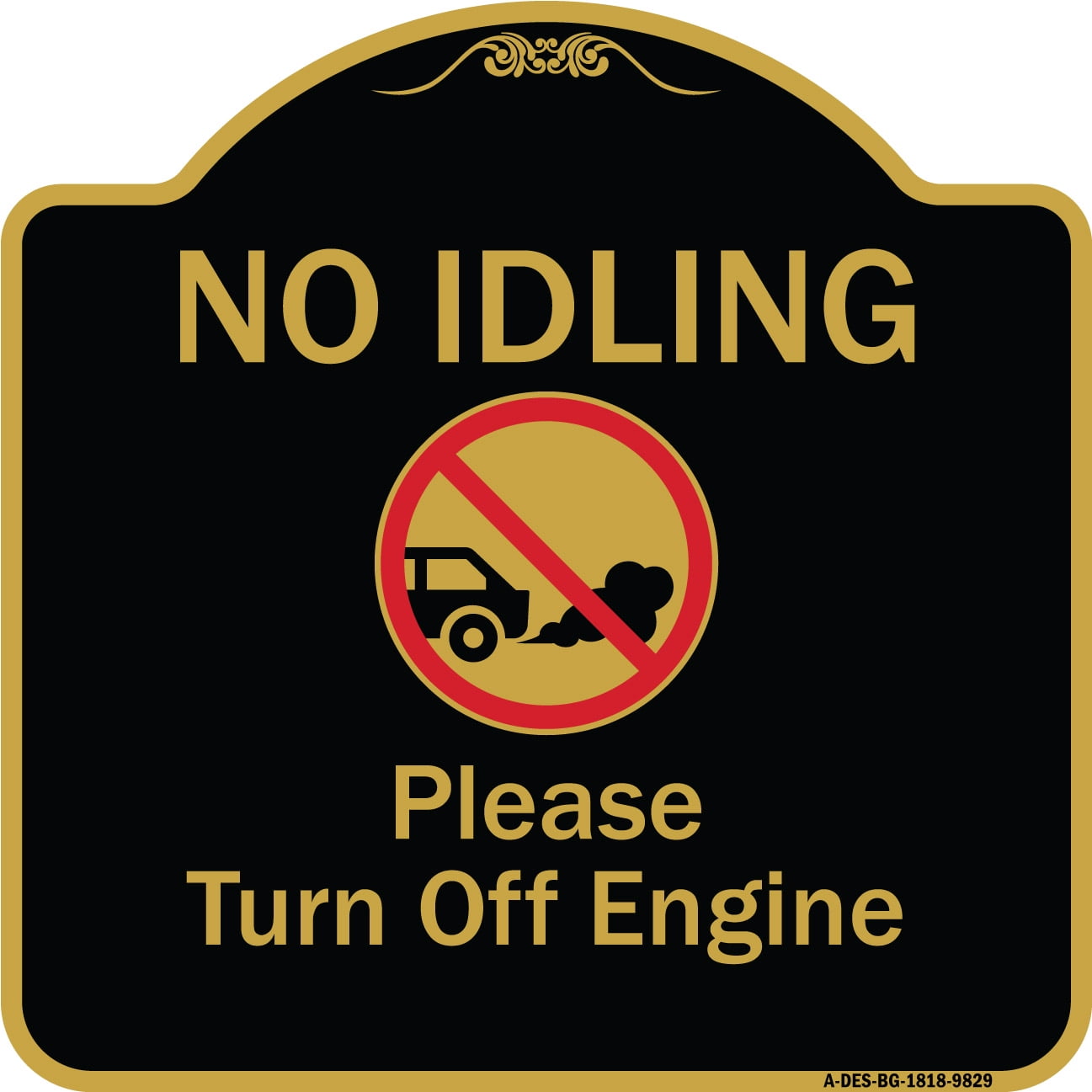 SignMission A-DES-BG-1818-9829 18 x 18 in. Designer Series Sign - No ...