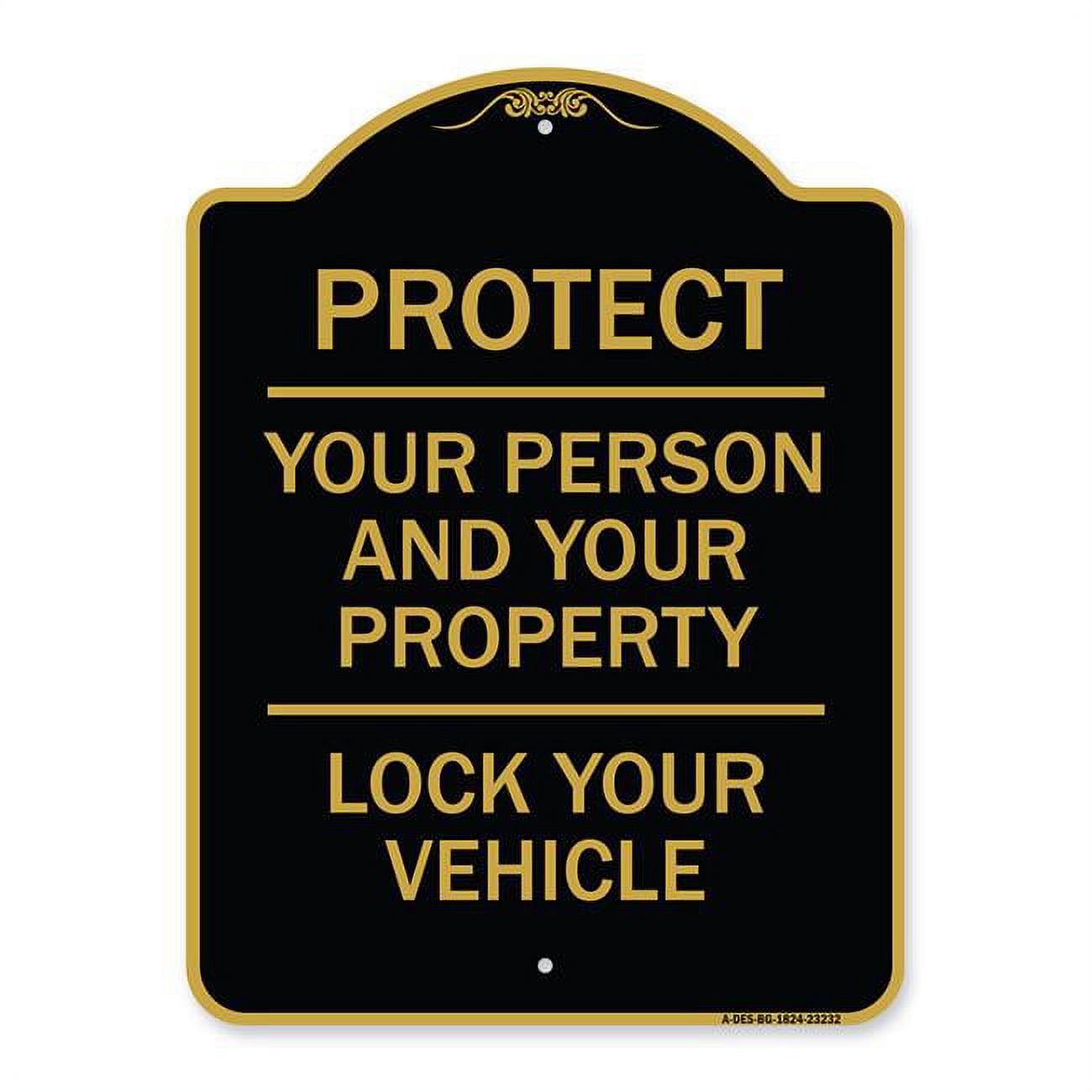 SignMission 18 x 24 in. Designer Series Sign - Protect Your Person ...