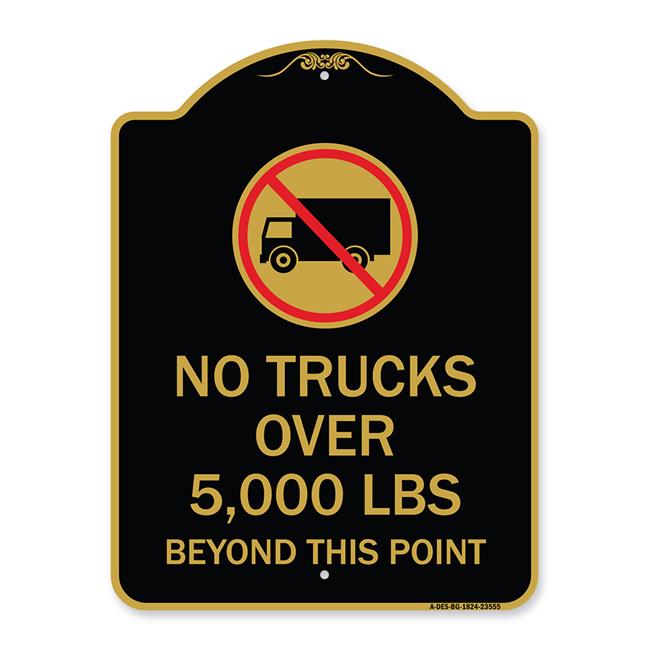 SignMission 18 x 24 in. Designer Series Sign - No Trucks Over Editable ...