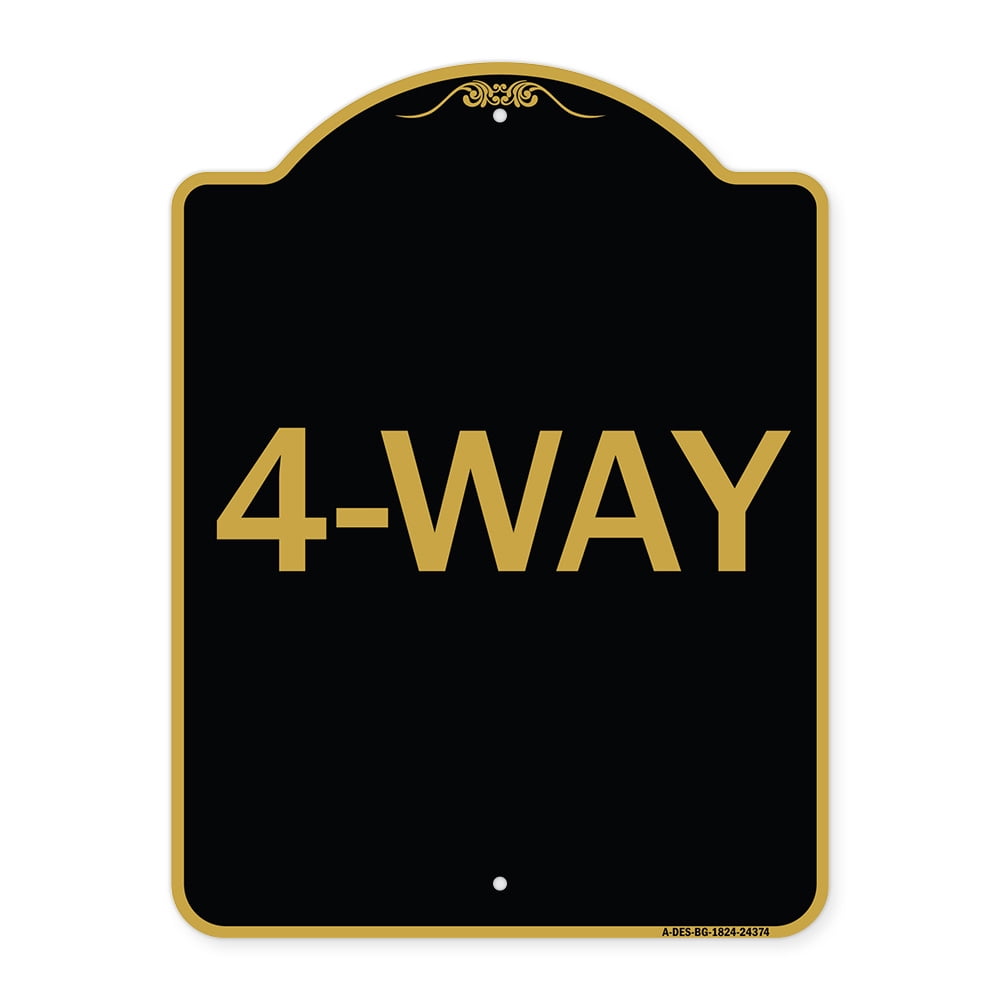 SignMission A-DES-BG-1824-24374 18 x 24 in. Designer Series Sign - 4 ...