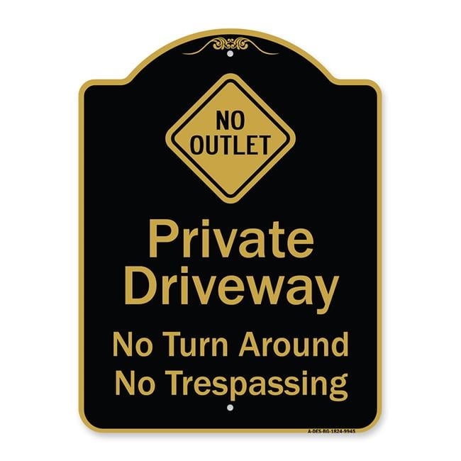 SignMission A-DES-BG-1824-9945 18 x 24 in. Designer Series Sign - No ...