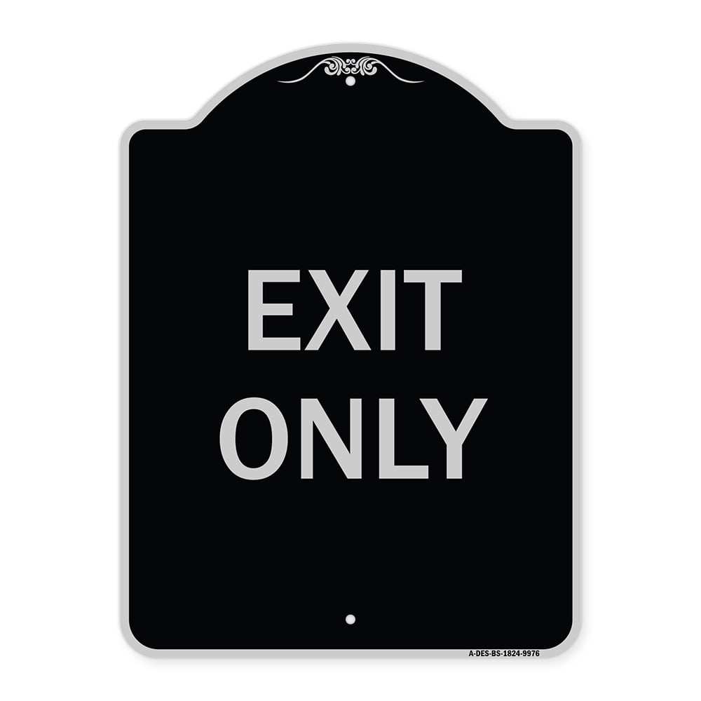 SignMission A-DES-BS-1824-9976 18 x 24 in. Designer Series Sign - Exit ...