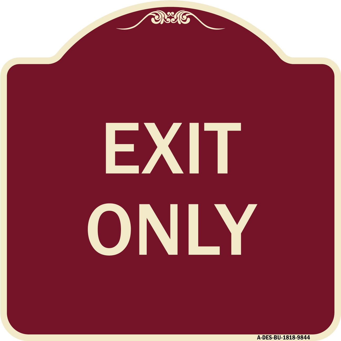SignMission A-DES-BU-1818-9844 18 x 18 in. Designer Series Sign - Exit ...