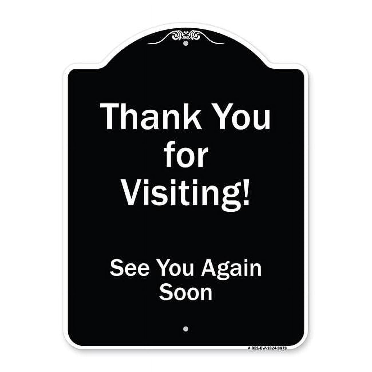 SignMission A-DES-BW-1824-9879 18 x 24 in. Designer Series Sign - Thank ...