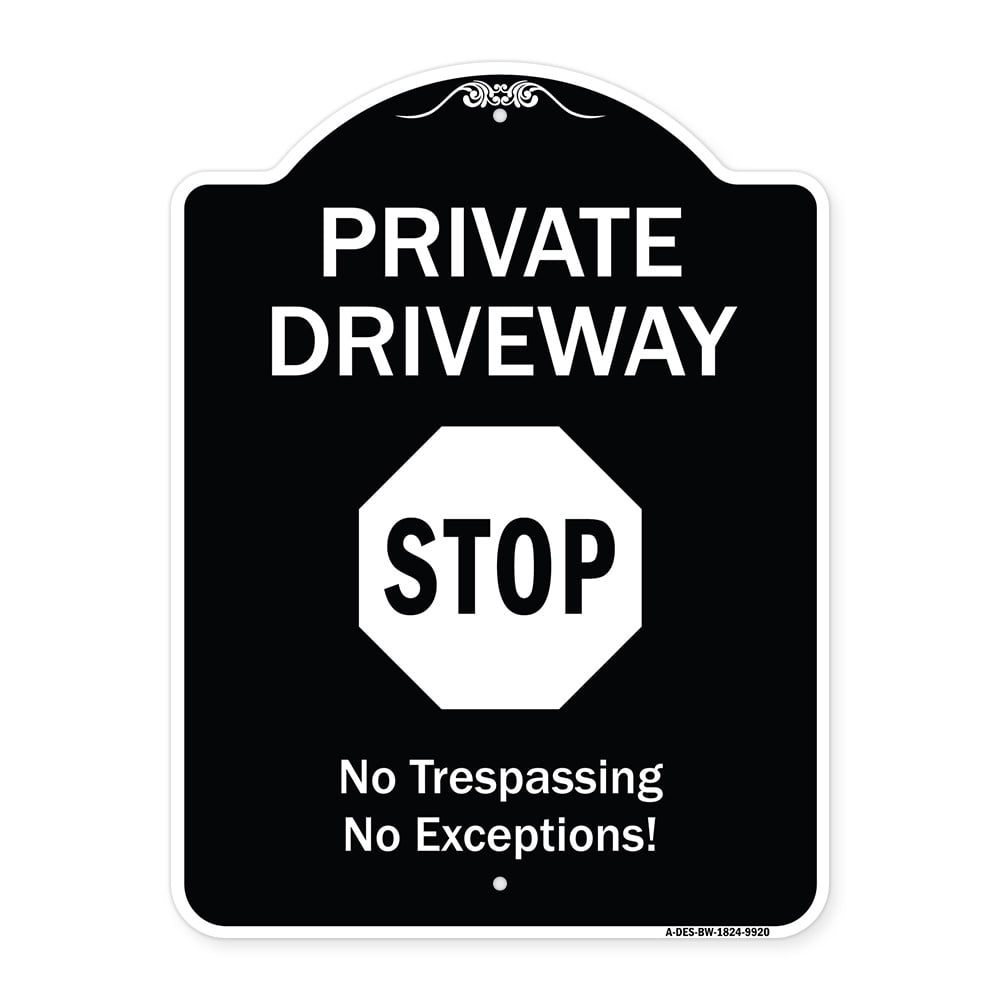 SignMission A-DES-BW-1824-9920 18 x 24 in. Designer Series Sign ...
