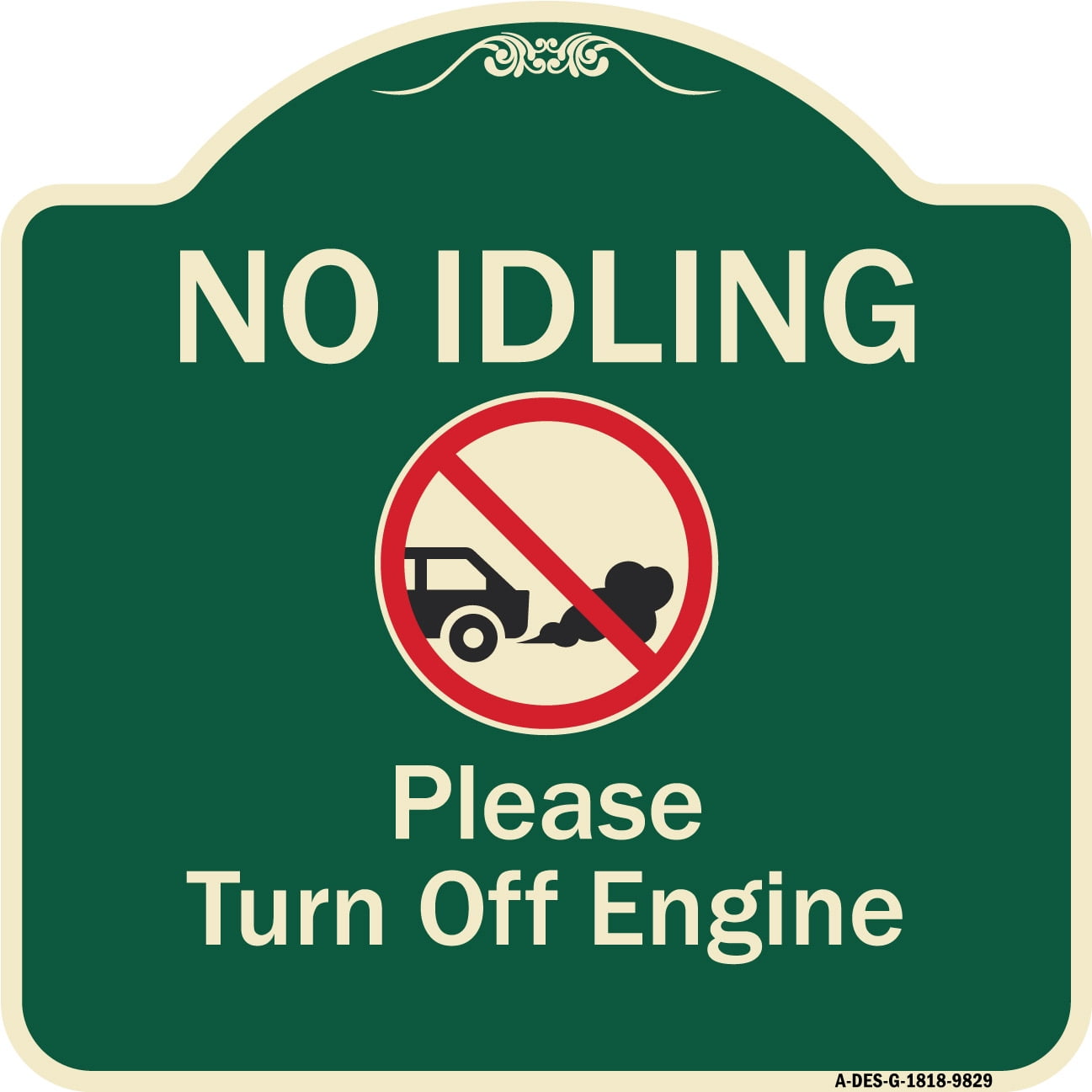 SignMission A-DES-G-1818-9829 18 x 18 in. Green Designer Series Sign ...