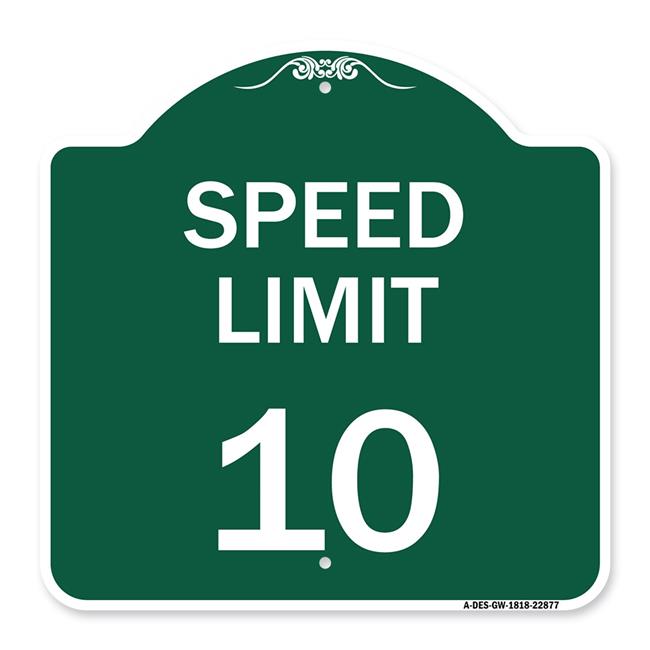 Speed Limit 10 MPH Sign - Walmart.com