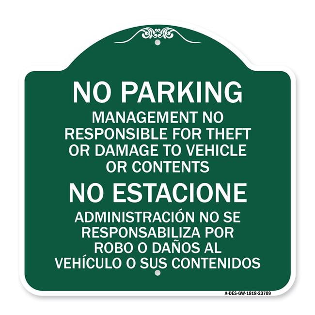 SignMission A-DES-GW-1818-23709 18 x 18 in. Designer Series Sign - No ...