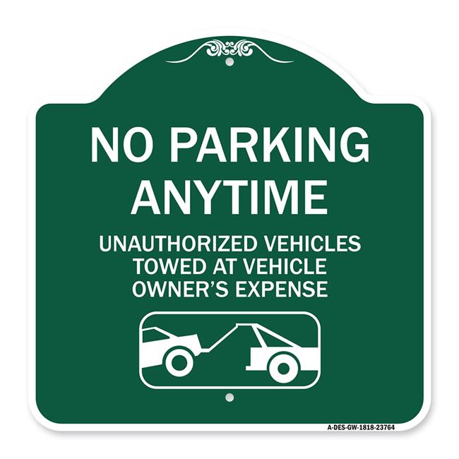 SignMission 18 x 24 in. Designer Series Sign - Warning Unauthorized ...