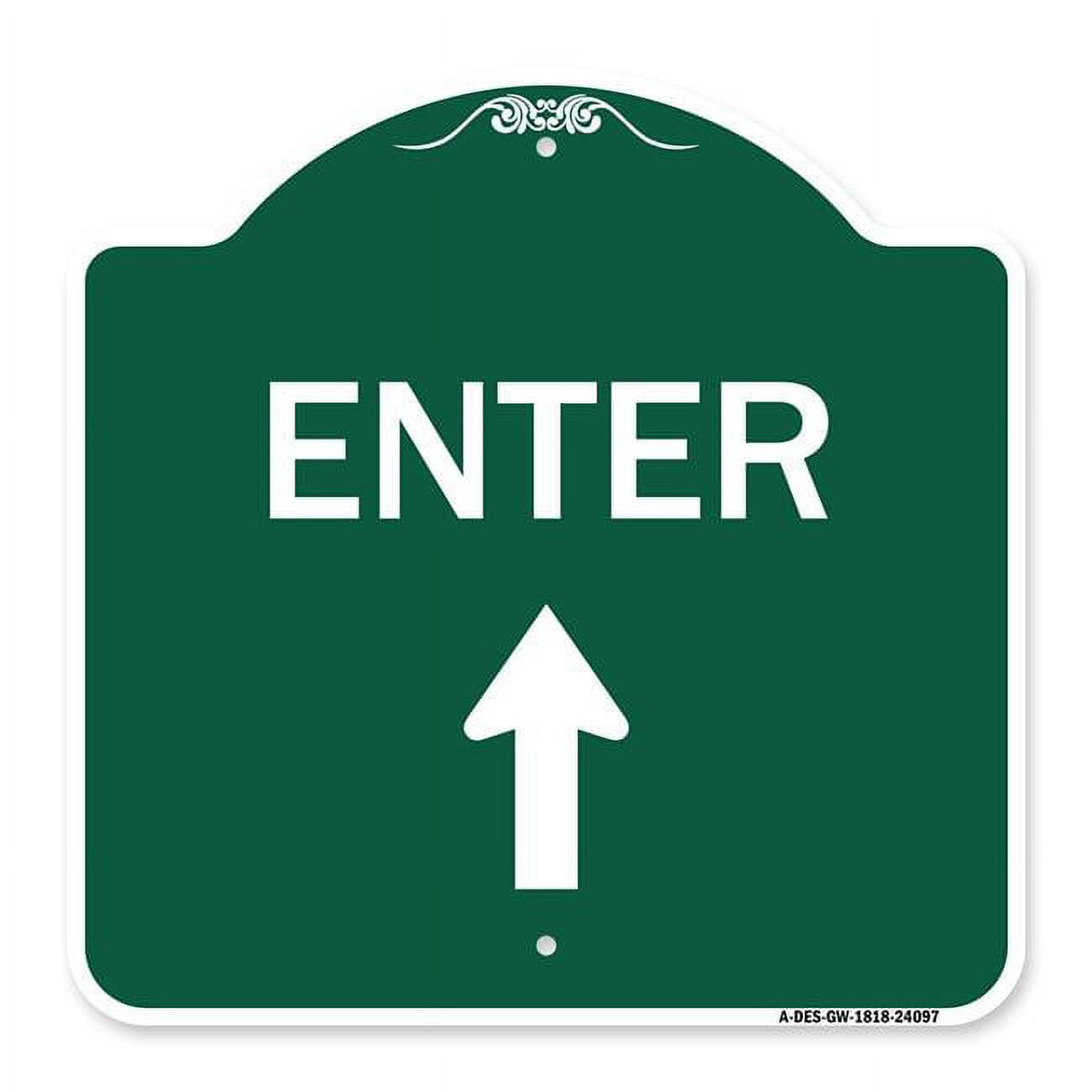 SignMission A-DES-GW-1818-24097 18 x 18 in. Designer Series Sign ...