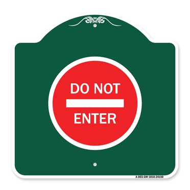18 x 24 in. Designer Series Sign - Beware of Curb Graphic, Burgundy ...