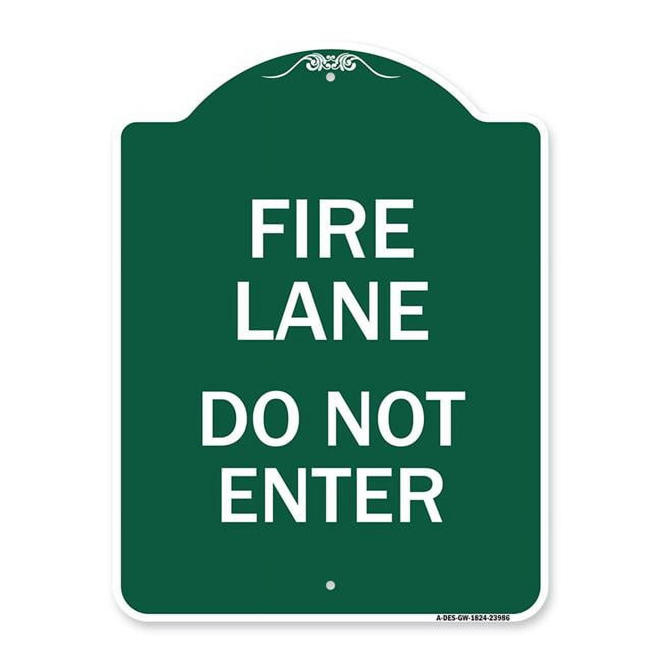 SignMission A-DES-GW-1824-23986 18 x 24 in. Designer Series Sign - Fire ...