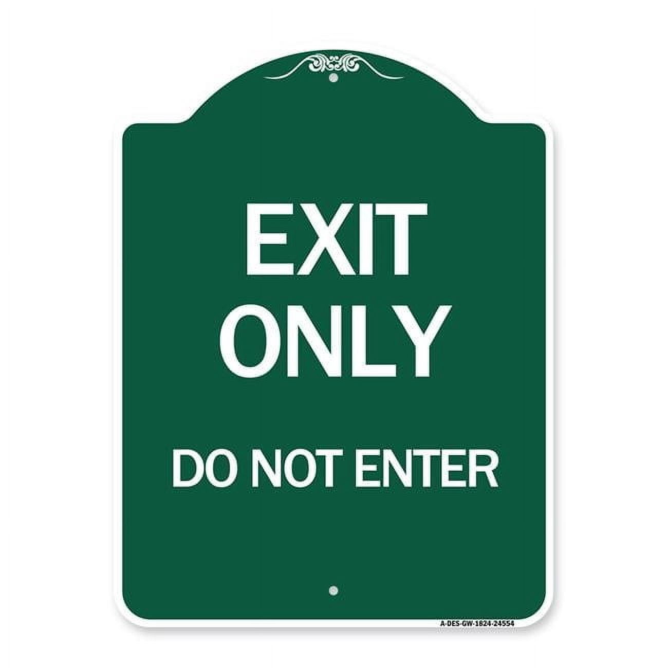SignMission A-DES-GW-1824-24554 18 x 24 in. Designer Series Sign - Exit ...