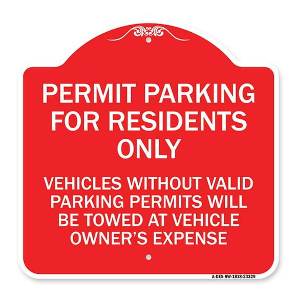 Red Parking Permit