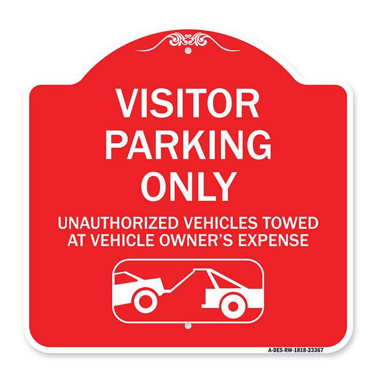 SignMission Designer Series Sign - Parking Restriction Sign Visitor ...