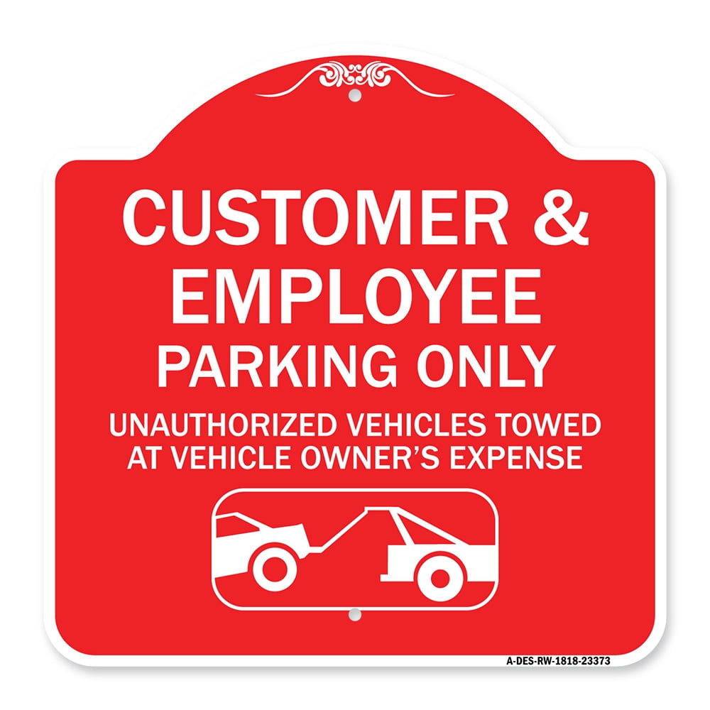 SignMission Designer Sign - Parking Restriction Sign Customer and ...