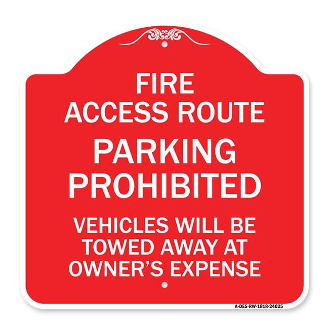 SignMission A-DES-RW-1818-24025 18 x 18 in. Designer Series Sign - Fire ...