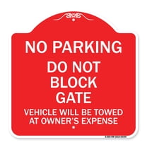 SignMission Designer Series Sign - Do Not Block Driveway Violators Will ...