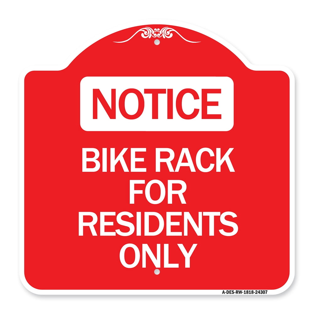 SignMission A-DES-RW-1818-24307 18 x 18 in. Designer Series Sign - Bike ...