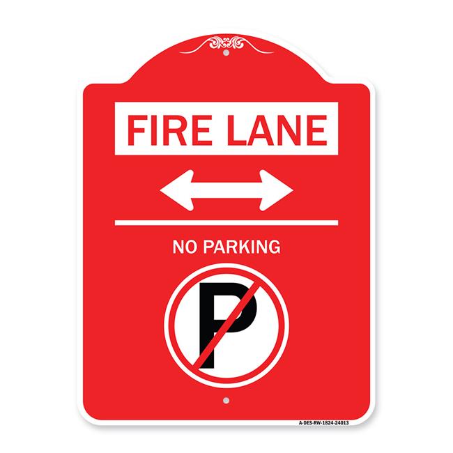 SignMission A-DES-RW-1824-24013 18 x 24 in. Designer Series Sign - Fire ...