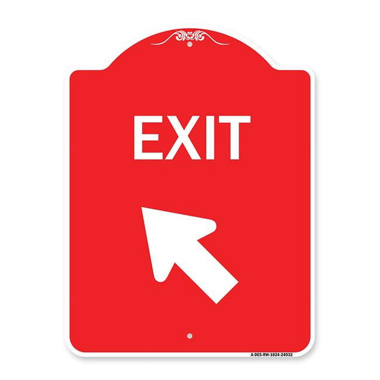SignMission A-DES-RW-1824-24032 18 x 24 in. Designer Series Sign - Exit ...