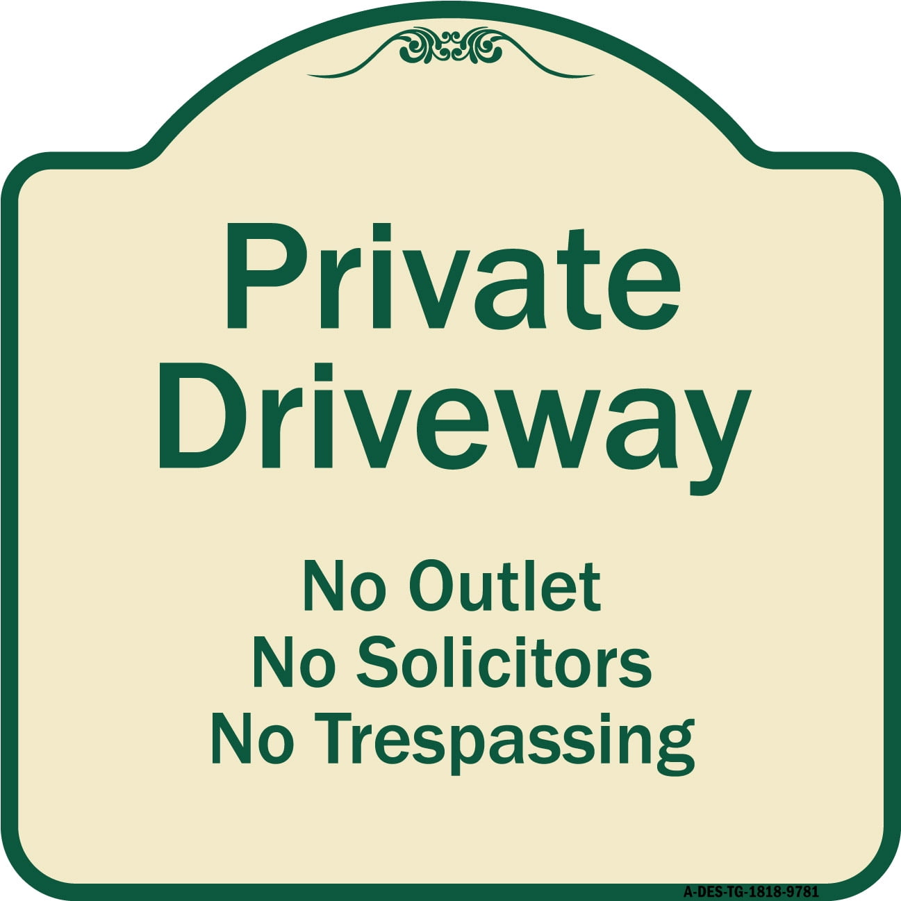 SignMission A-DES-TG-1818-9781 18 x 18 in. Designer Series Sign ...