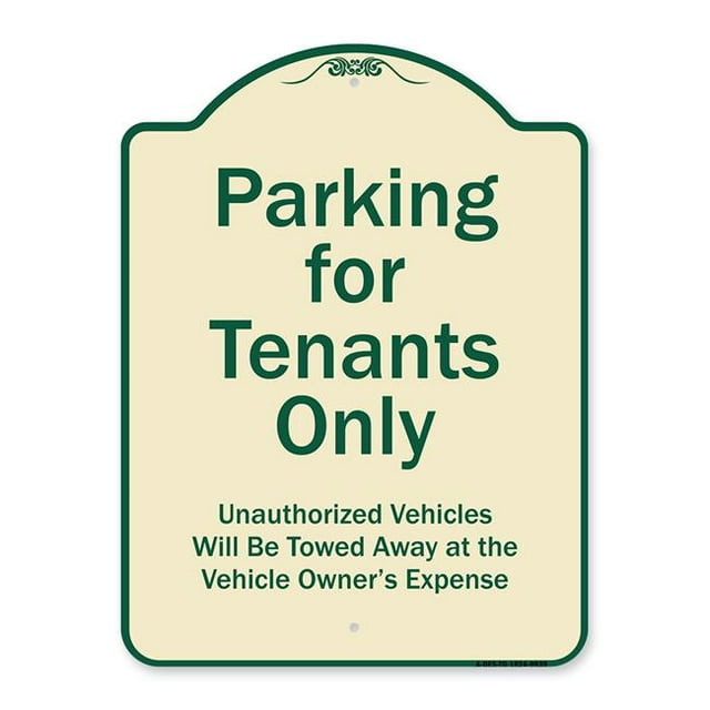 SignMission 18 x 24 in. Designer Series Sign - Parking for Tenants Only ...