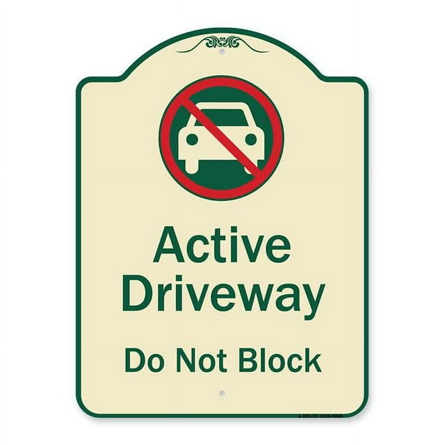 SignMission 18 x 24 in. Designer Series Sign - Active Driveway Do Not ...