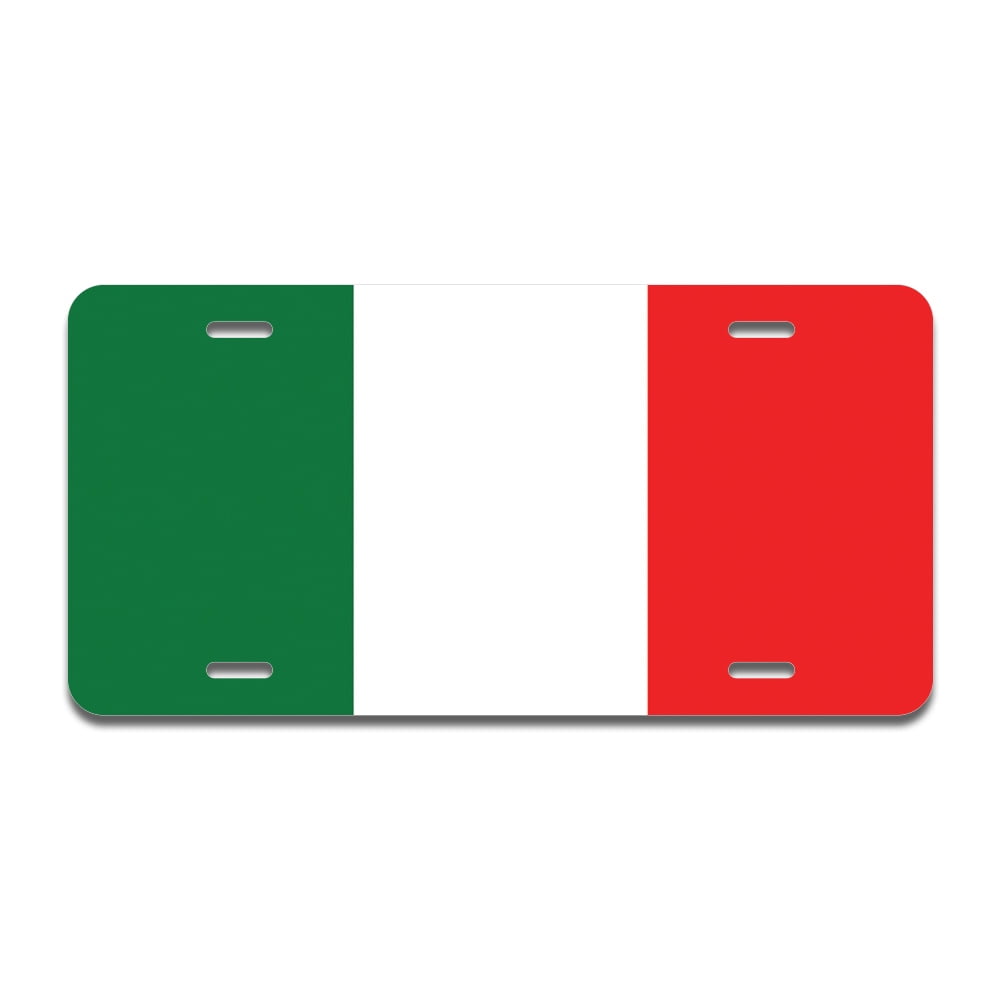 SignMission A-LP-03-313 Italian Flag Aluminum License Plate - Walmart.com