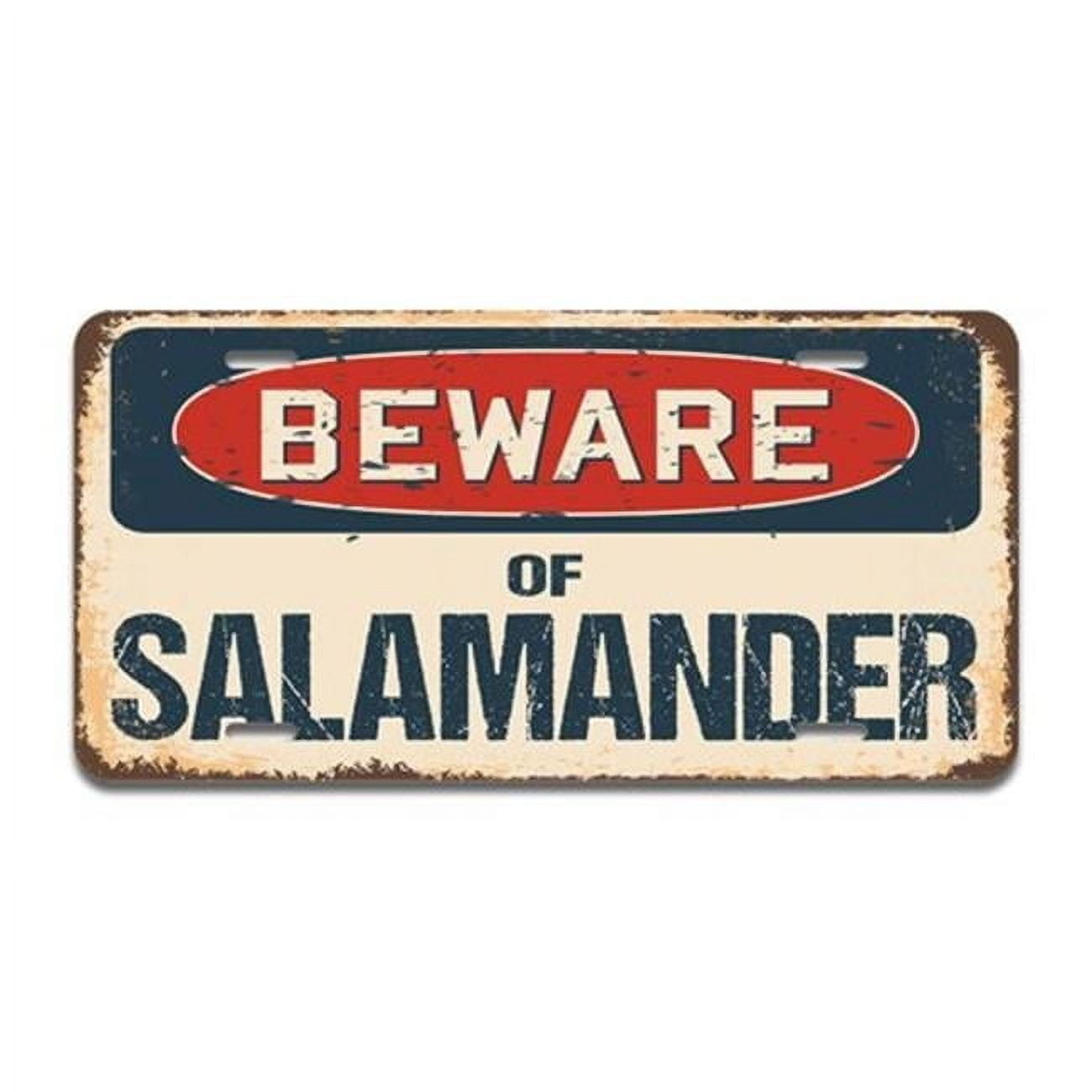SignMission A-LP-04-1042 Aluminum License Plate - Beware of Salamander ...