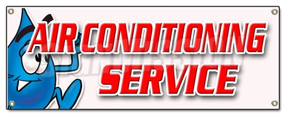 AIR CONDITIONING SERVICE BANNER SIGN ac cooling technician air cold ...