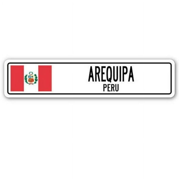 SignMission Arequipa, Peru Street Sign - Peruvian Flag City Country ...
