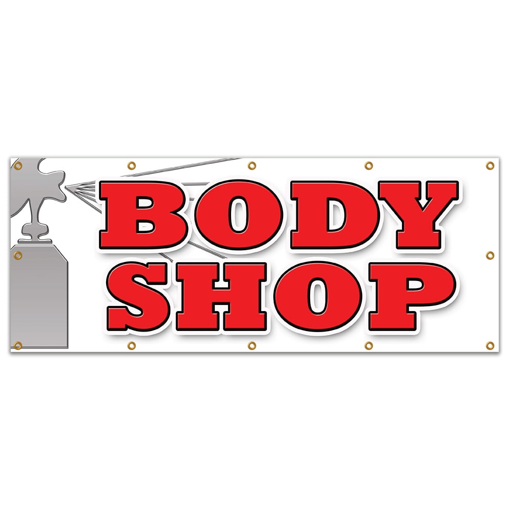 SignMission B-120 Body Shop 48 x 120 in. Body Shop Banner Sign ...