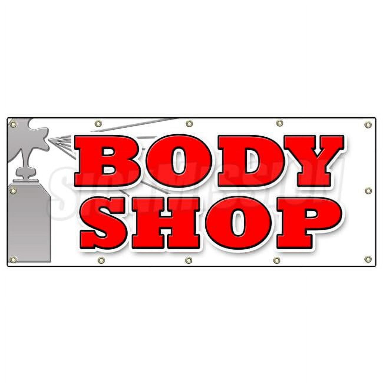 SignMission B-120 Body Shop 48 x 120 in. Body Shop Banner Sign ...