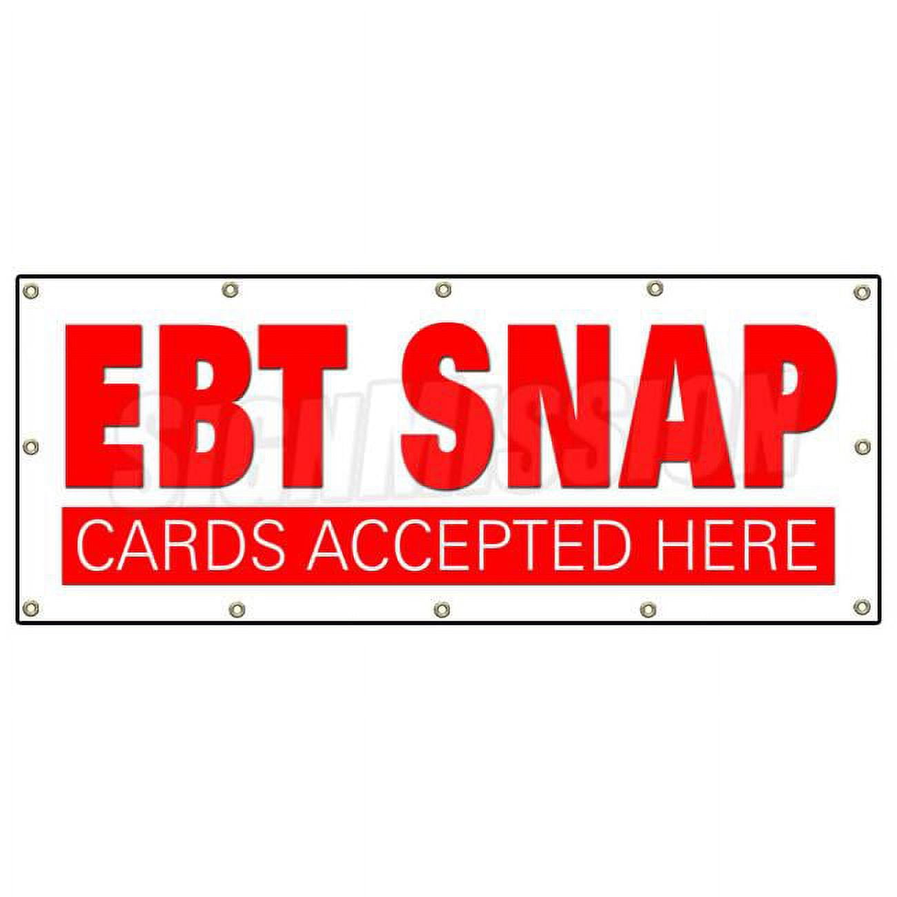 SignMission B-120 Ebt Snap Cards 48 x 120 in. Ebt Snap Cards Banner ...