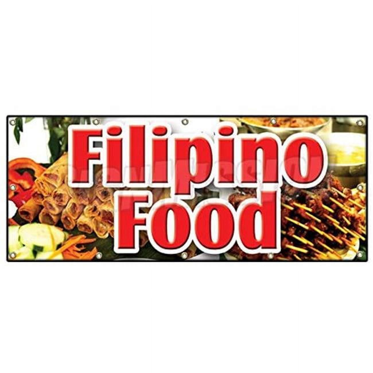 SignMission B-120 Filipino Food 48 x 120 in. Filipino Food Banner Sign ...