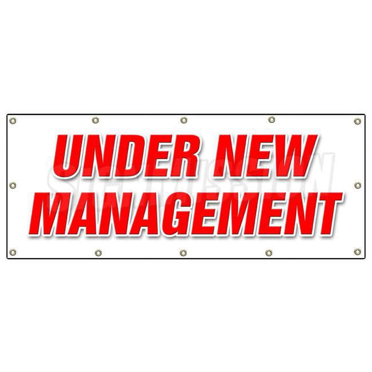 SignMission B-120 Under New Management 48 x 120 in. Under New ...