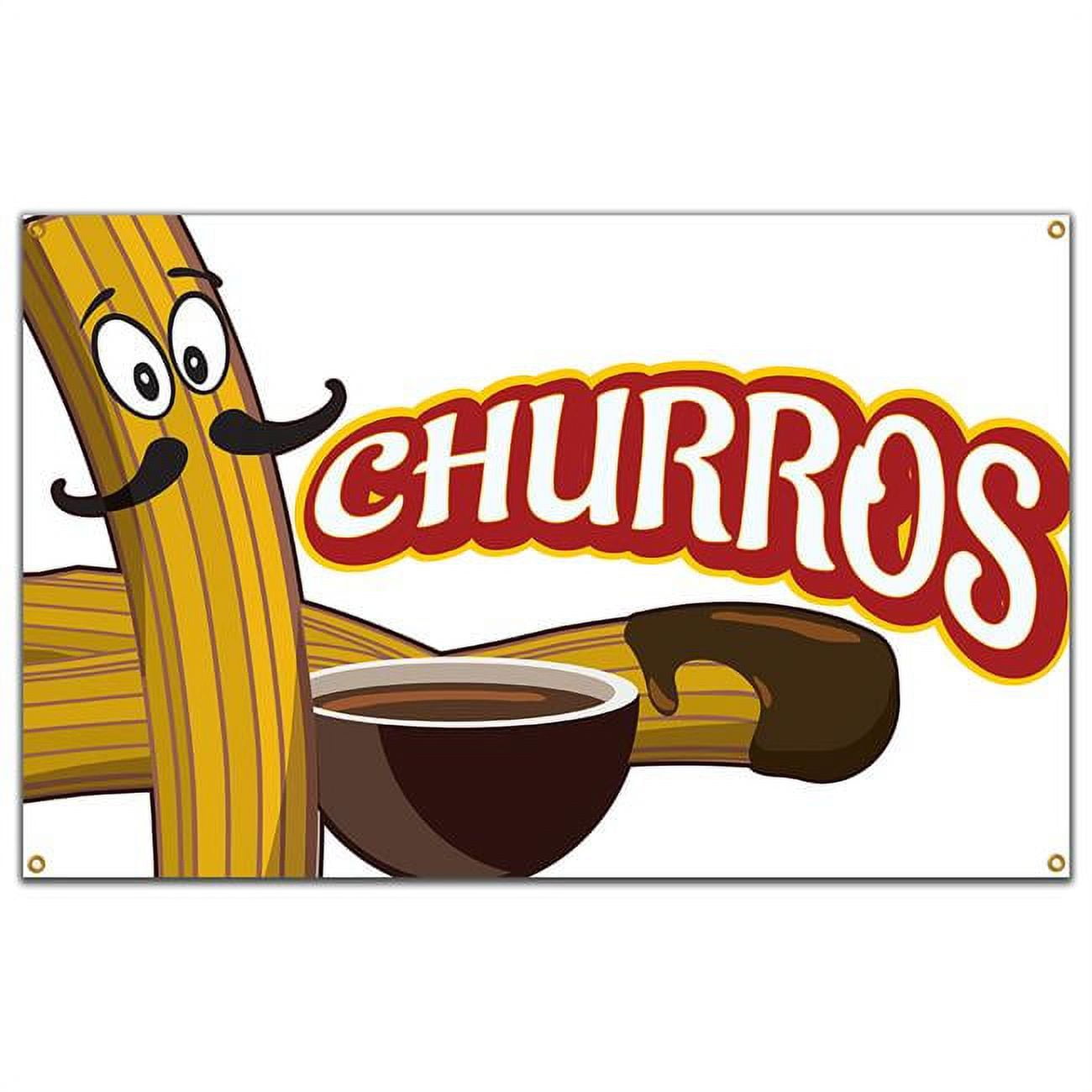 SignMission B-60 Churros 36 x 60 in. Banner Sign - Churros - Walmart.com