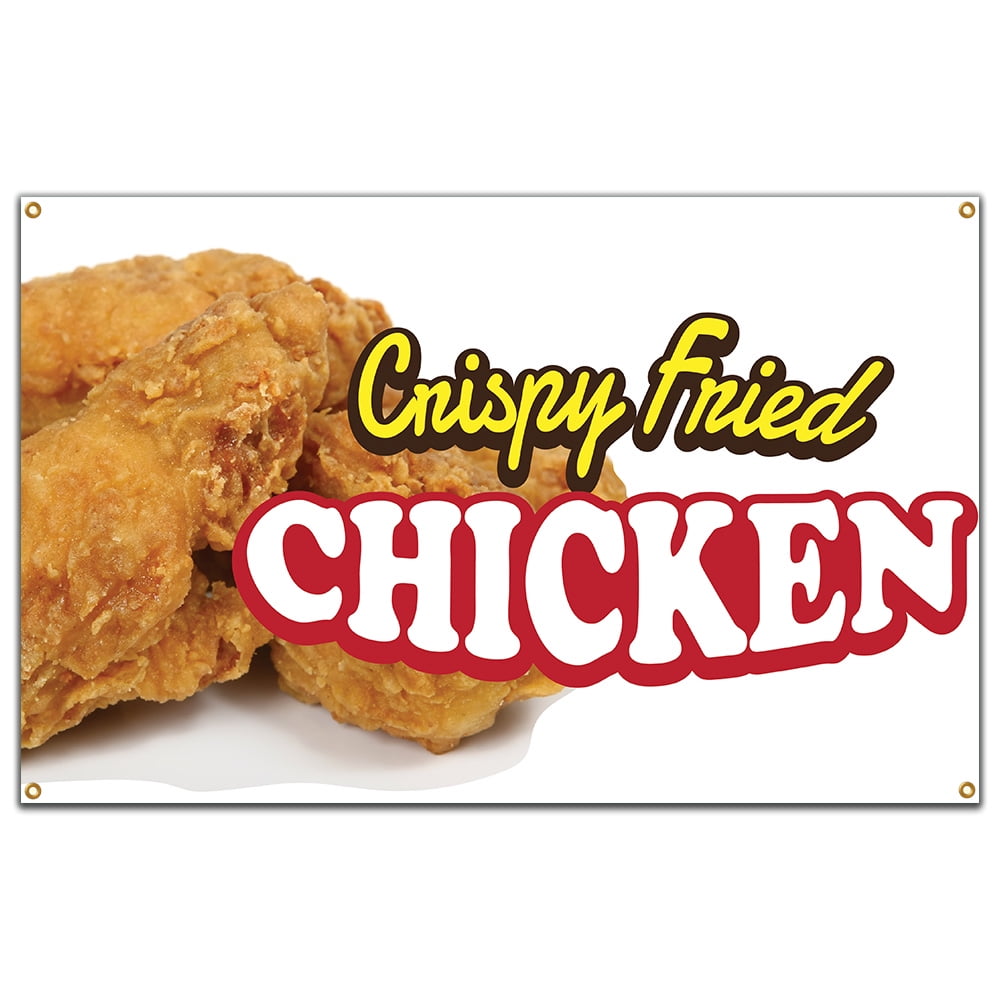 SignMission B-60 Crispy Fried Chicken19 60 in. Concession Stand Food ...