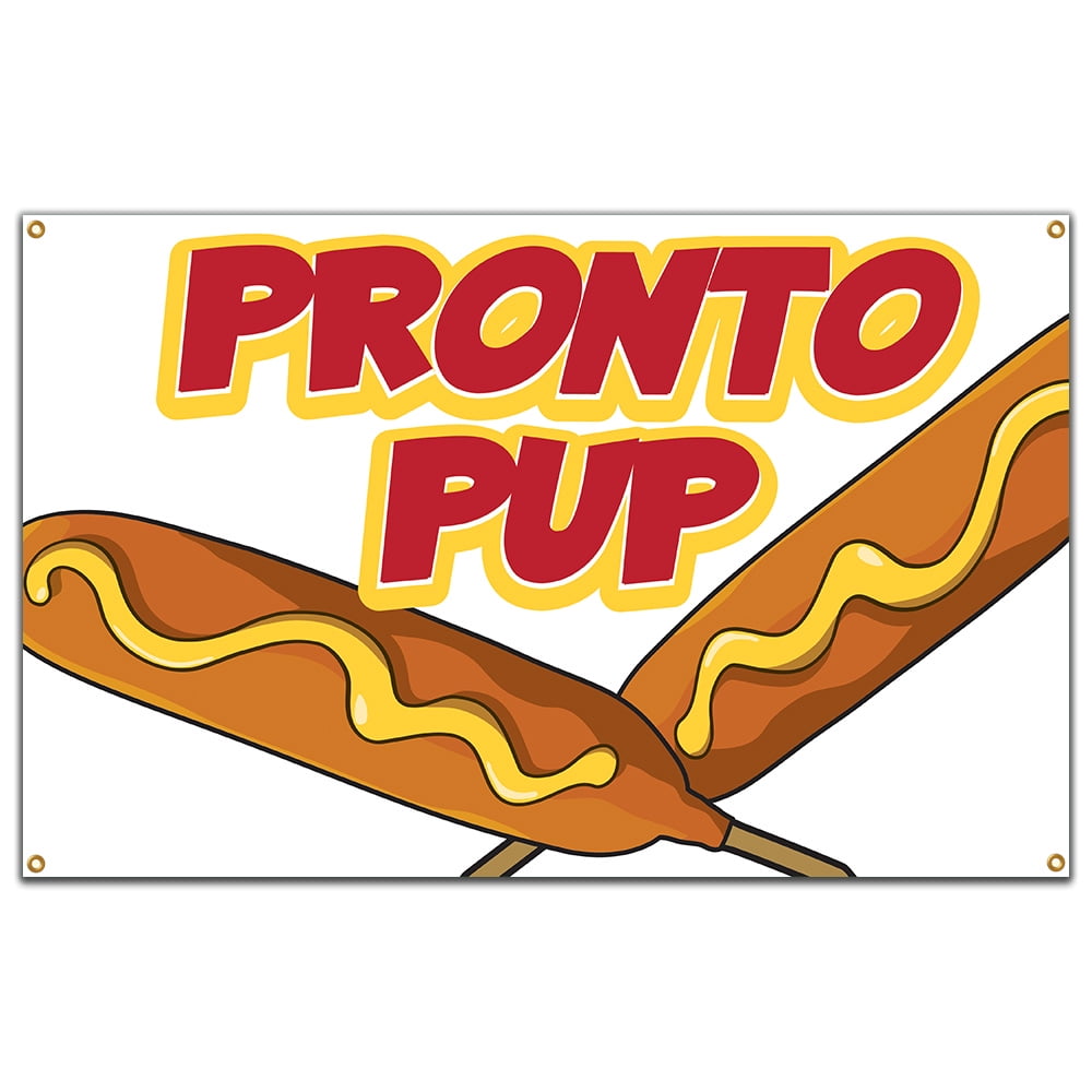 SignMission B-60 Pronto Pup19 60 in. Pronto Pup Banner with Concession ...