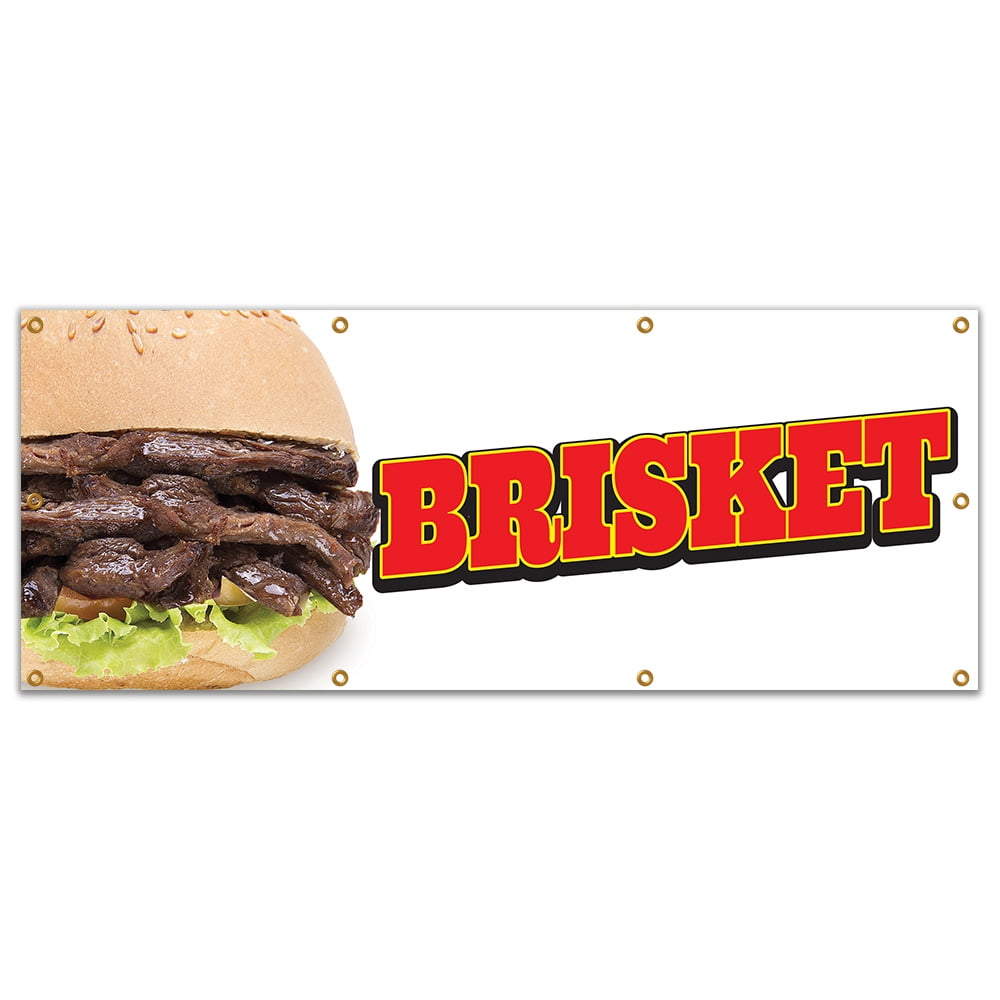 SignMission B-96 Brisket19 96 in. Brisket Banner with Concession Stand ...