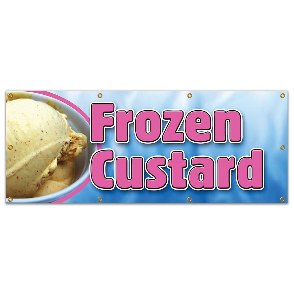 SignMission B-96 Frozen Custard 36 x 96 in. Frozen Custard Banner Sign ...