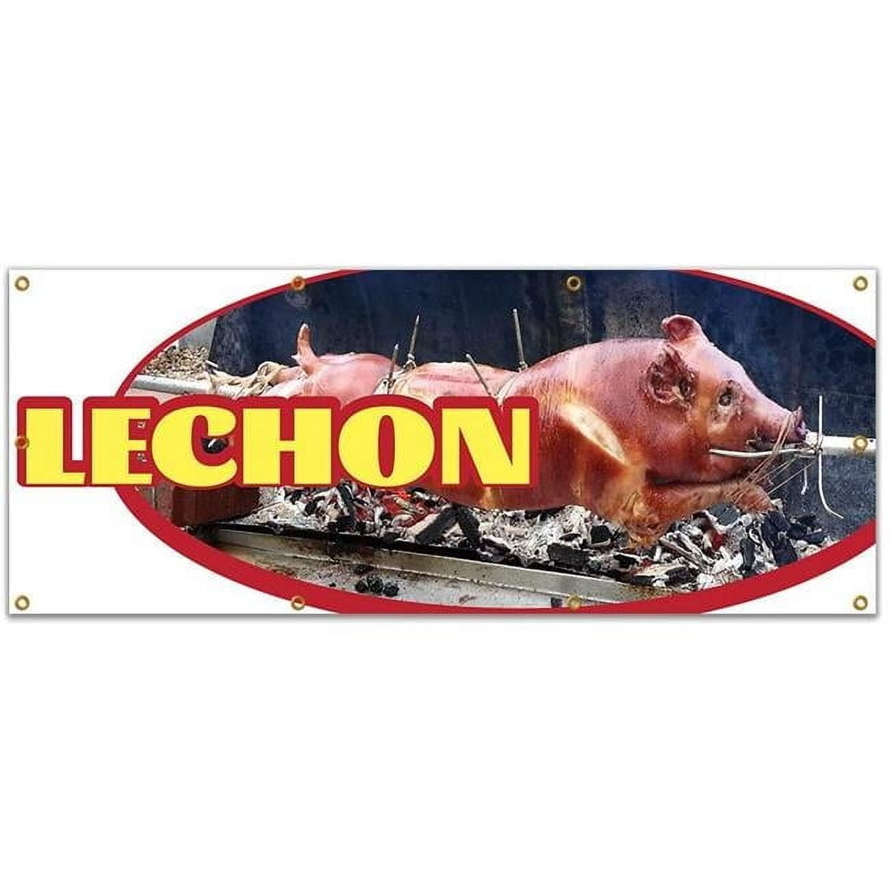 SignMission B-96 Lechon19 96 in. Lechon Banner with Concession Stand ...