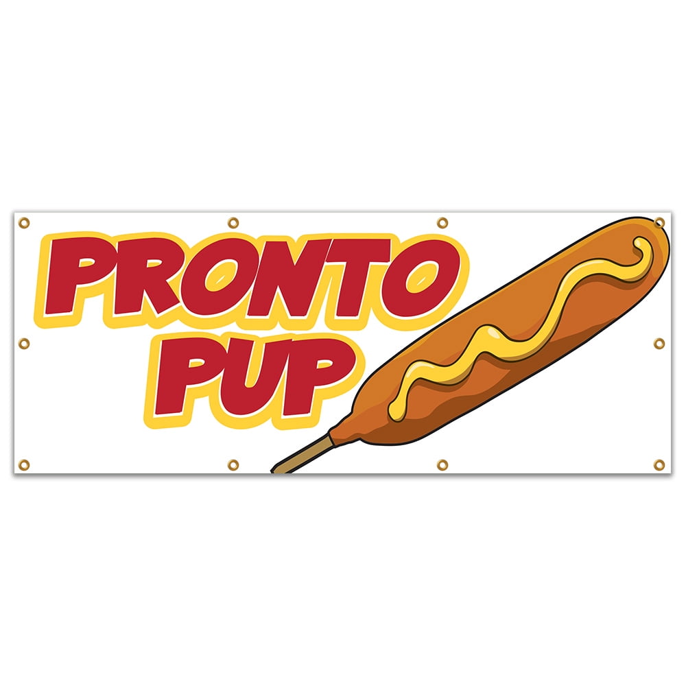SignMission B-96 Pronto Pup19 96 in. Pronto Pup Banner with Concession ...